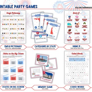 Fourth of July Party Pack- Independence Day Games- 4th of July Drinking ...