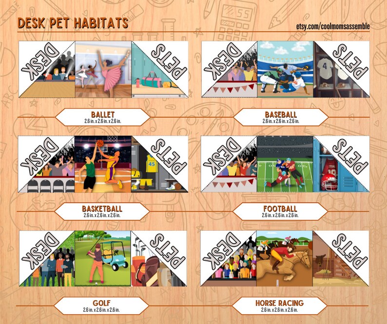 The Sports Edition Desk Pet Habitat Kit- Desk Pet Habitats- Popular ...