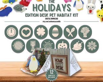 The Holidays Edition Desk Pet Habitat Kit- Desk Pet Habitats- Holiday ...