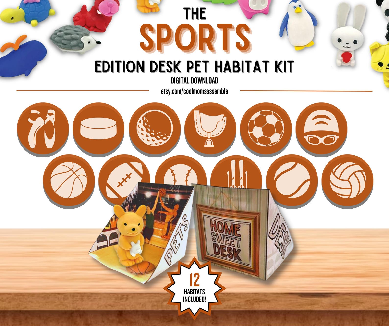 The Sports Edition Desk Pet Habitat Kit- Desk Pet Habitats- Popular ...