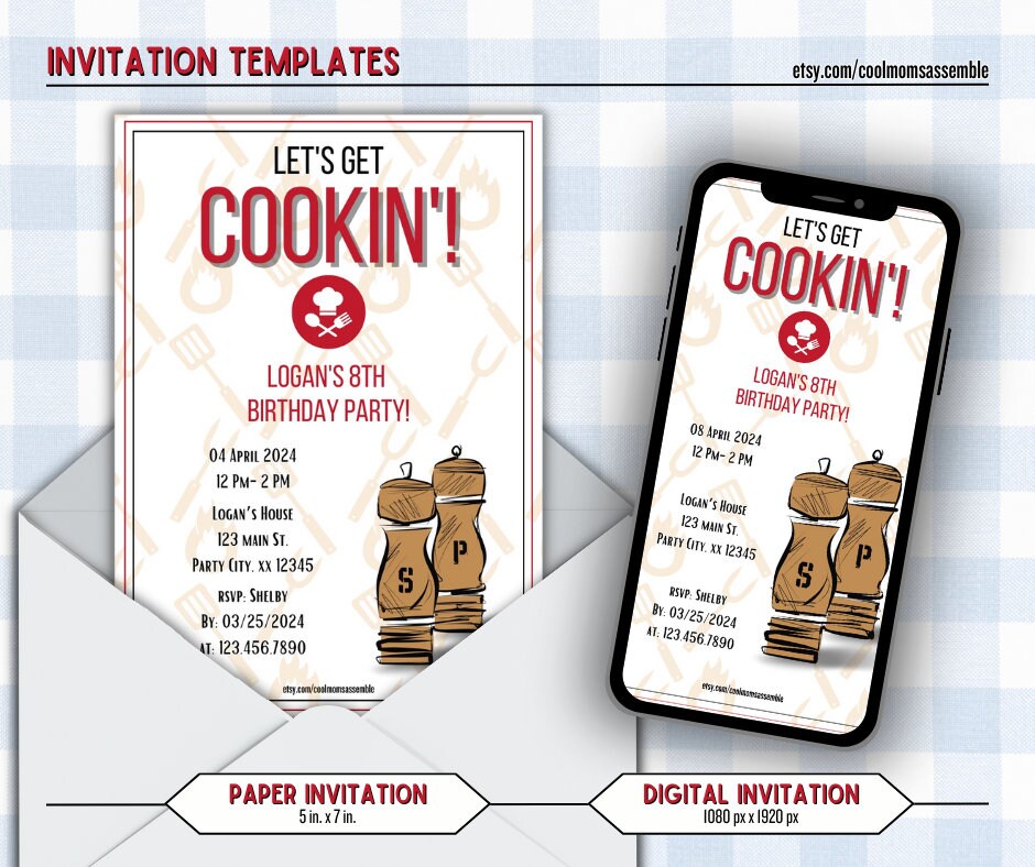 Culinary Birthday Bundle Chef Birthday Party Culinary Party Games ...