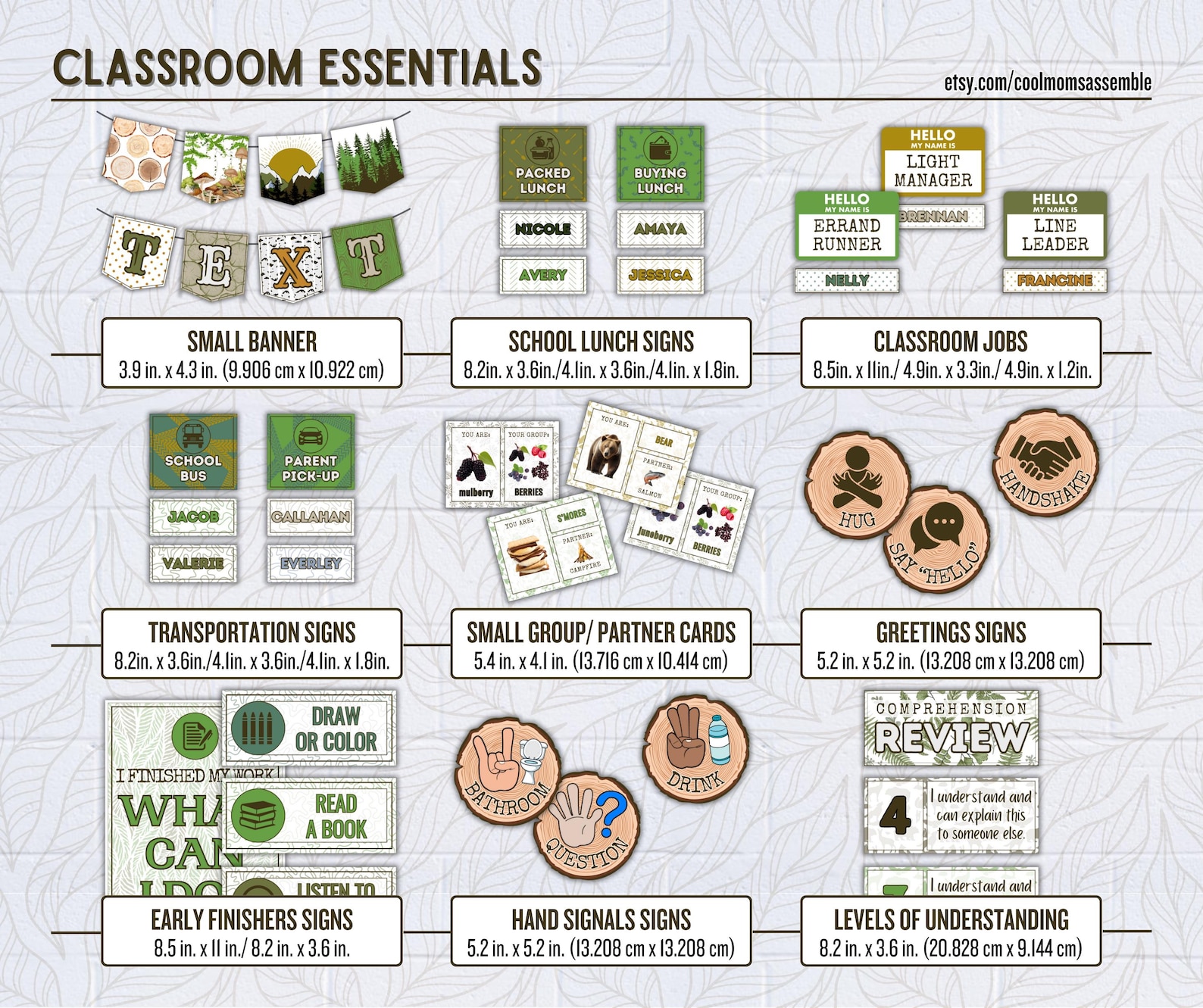 Cozy Cabin Classroom Décor Bundle- Digital Download- Class Décor ...