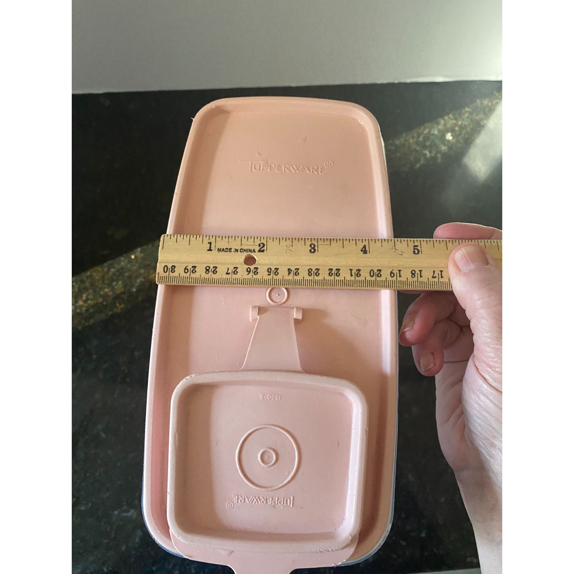 Vintage TUPPERWARE Rectangular Modular Mate 1588-1 With Pink Flip Top ...