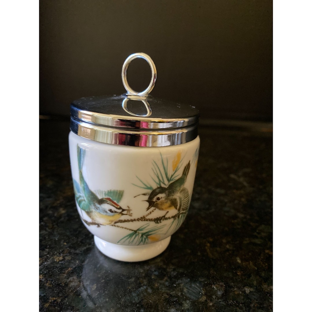 Royal Worcester Porcelain Egg Coddler, England, Wild Birds, 1970's - Etsy