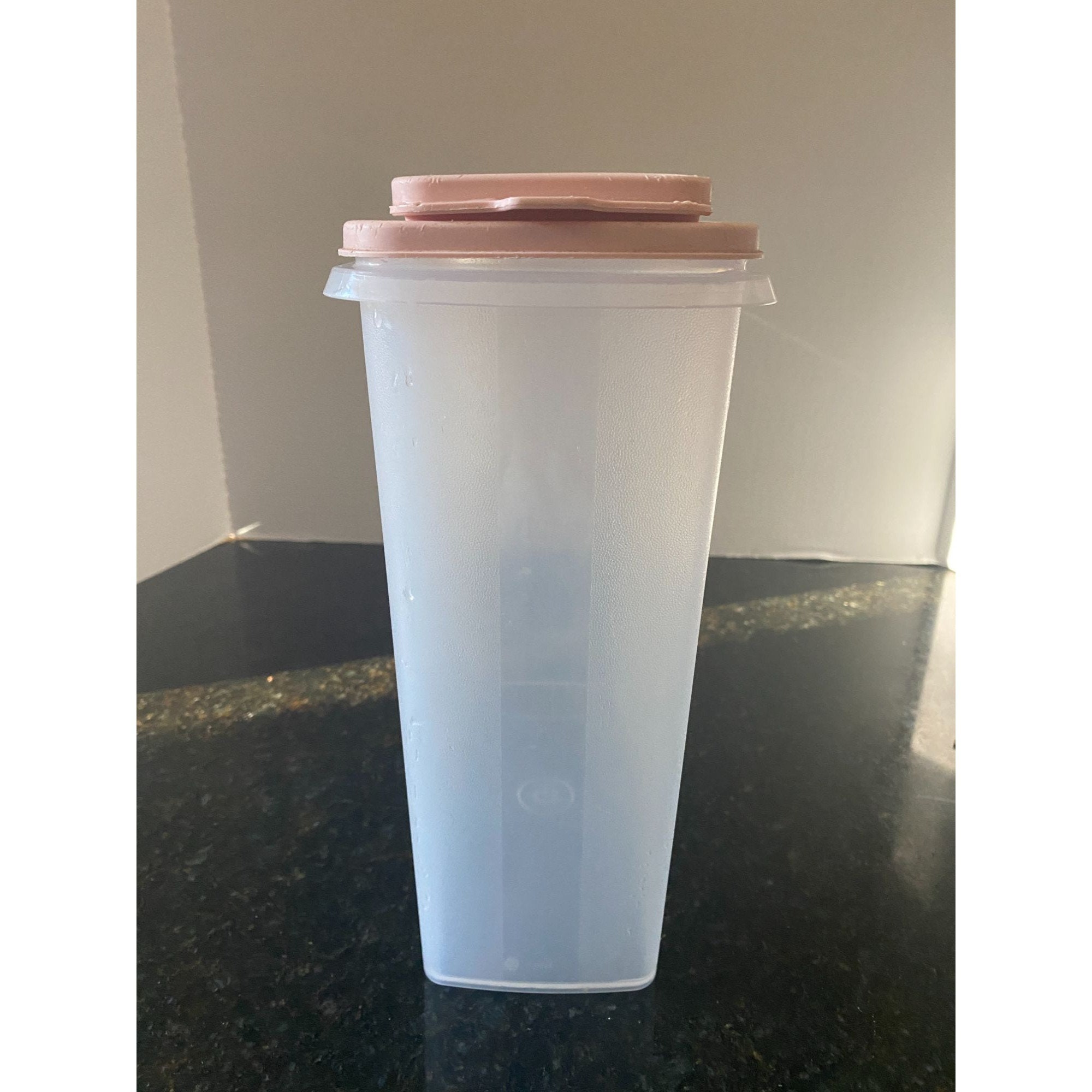 Vintage TUPPERWARE Rectangular Modular Mate 1588-1 With Pink Flip Top ...