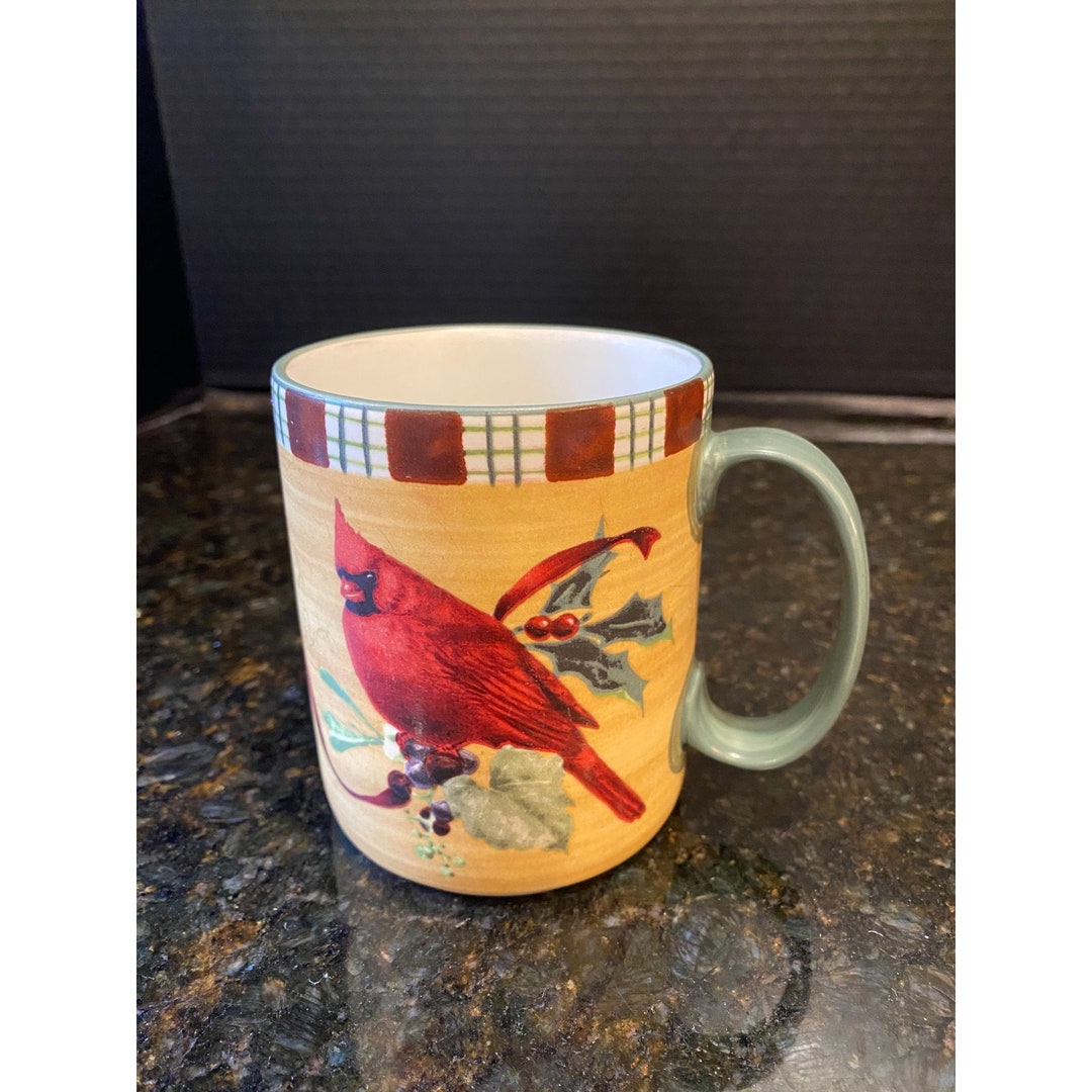 Lenox Winter Greetings Everyday 4" Tartan Mug, Cardinal - Etsy