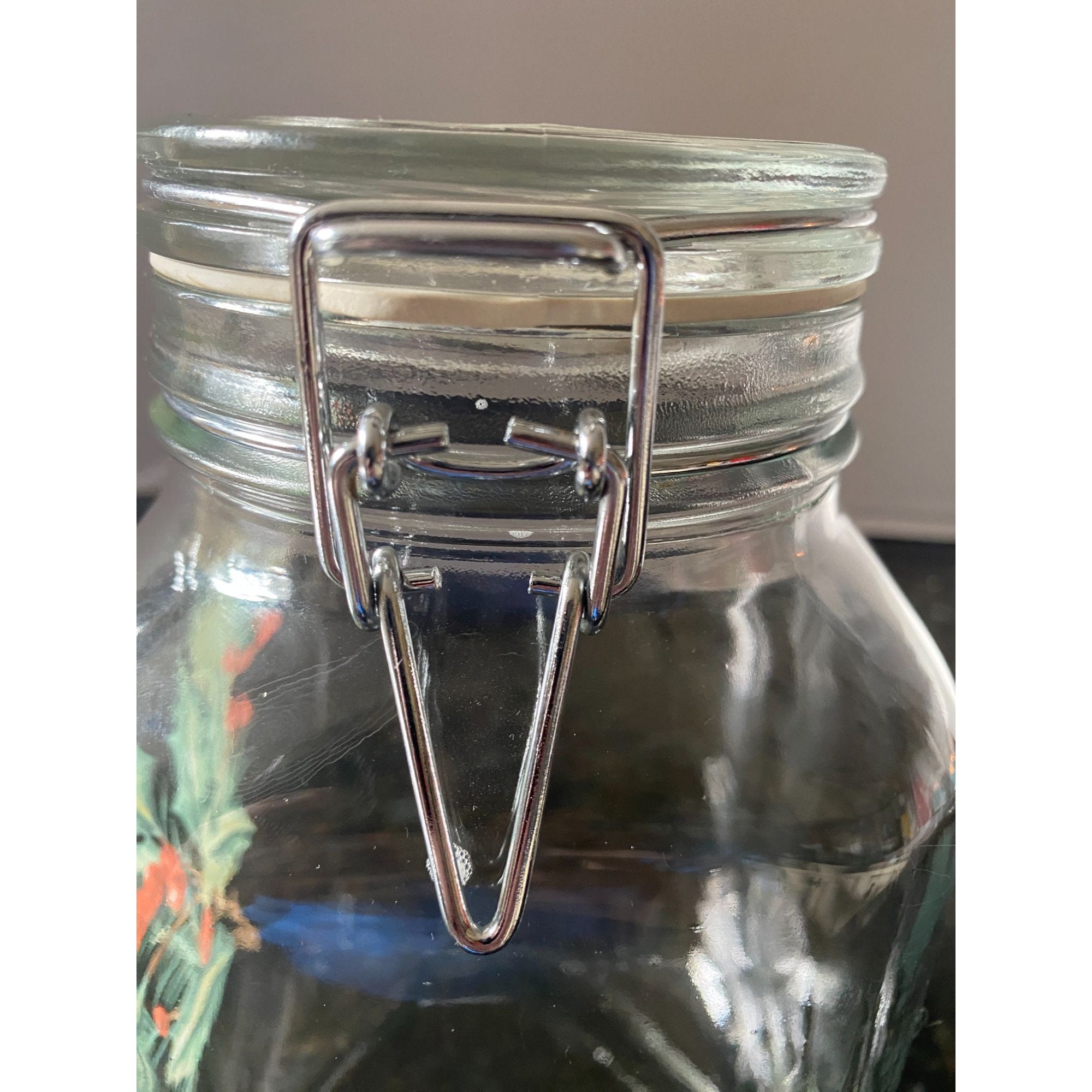 Vintage Hermetically Sealed 2 Liter Storage Glass Container, Christmas ...