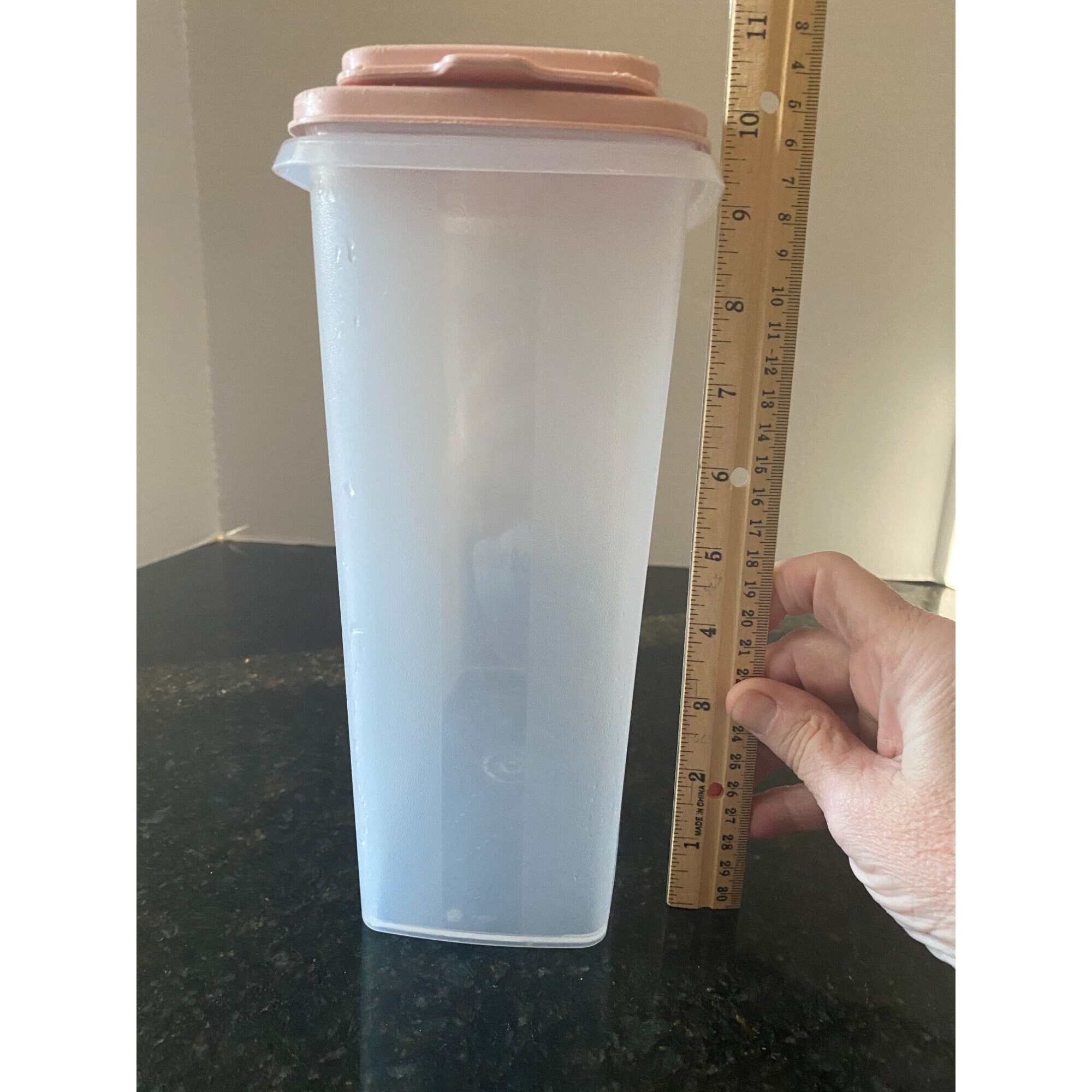 Vintage TUPPERWARE Rectangular Modular Mate 1588-1 With Pink Flip Top ...