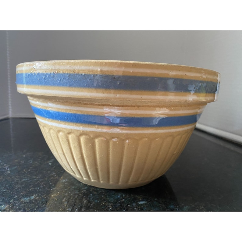 Vintage Pottery Picket Fence Mixing Bowl Bread Bowl 10"d - Etsy