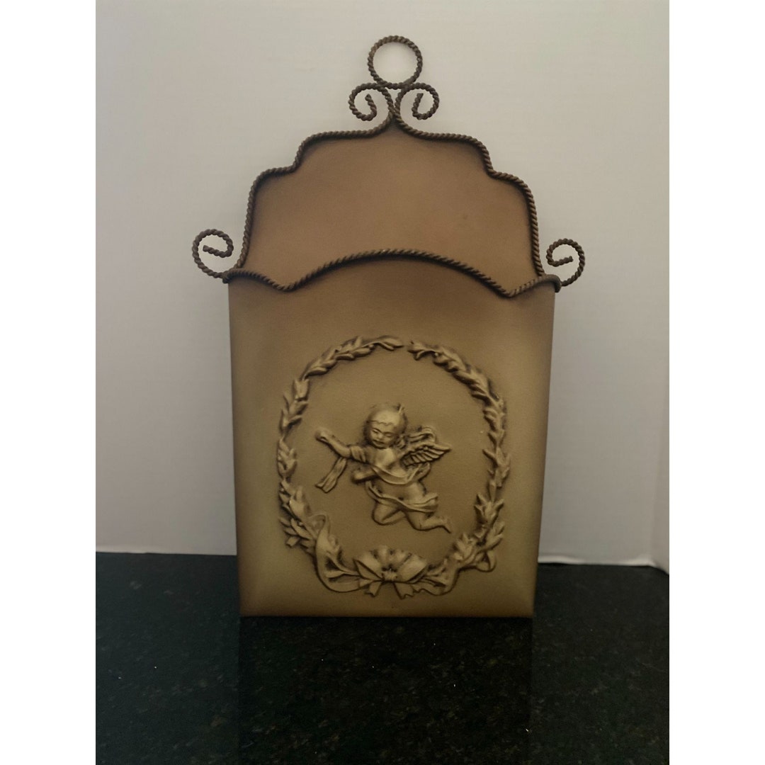 Southern Living at Home Glorious Metal Door Bucket Cherub, Wall Pocket ...