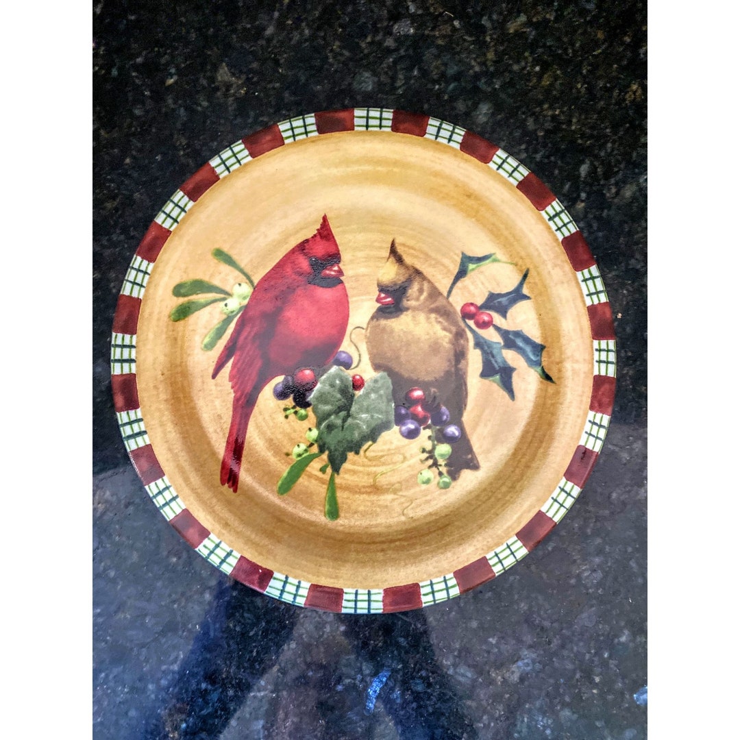 Lenox Winter Greetings Everyday Plate, Cardinal - Etsy