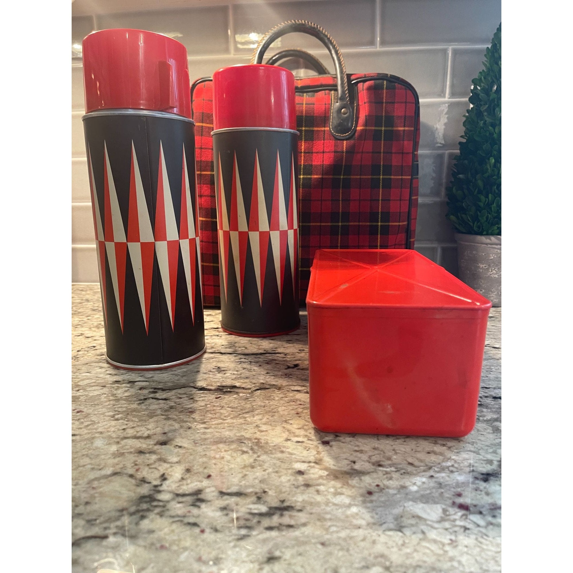 Sears Roebuck J.C. Higgins Plaid Lunch Box for 2 Vintage - Etsy