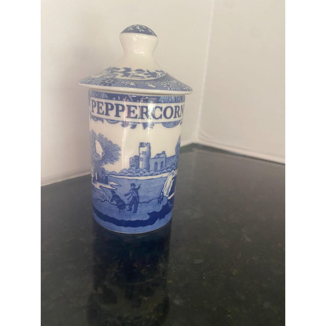Spode Blue Italian Spice Jar- Peppercorn - Etsy