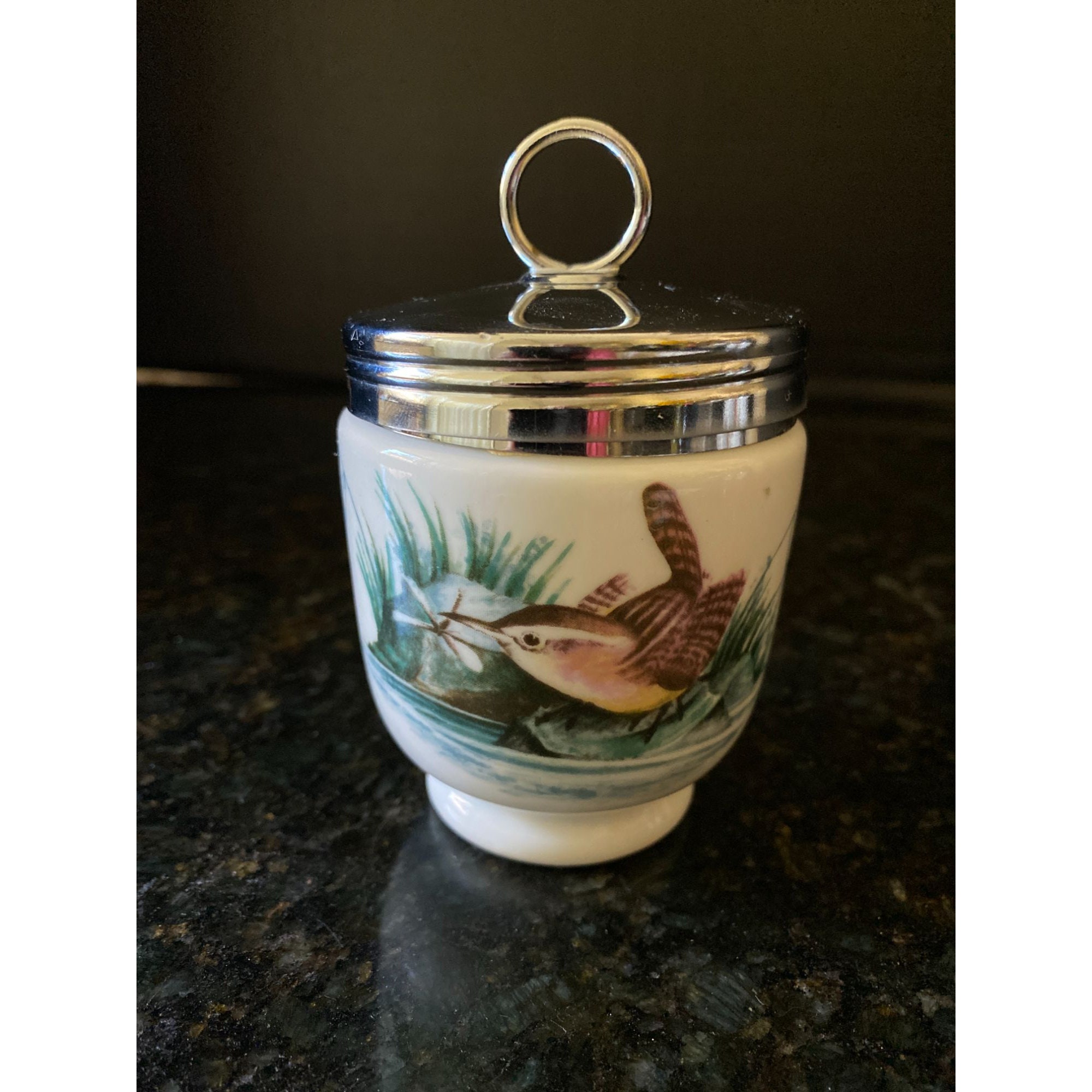 Royal Worcester Porcelain Egg Coddler, England, Wild Birds, 1970's - Etsy