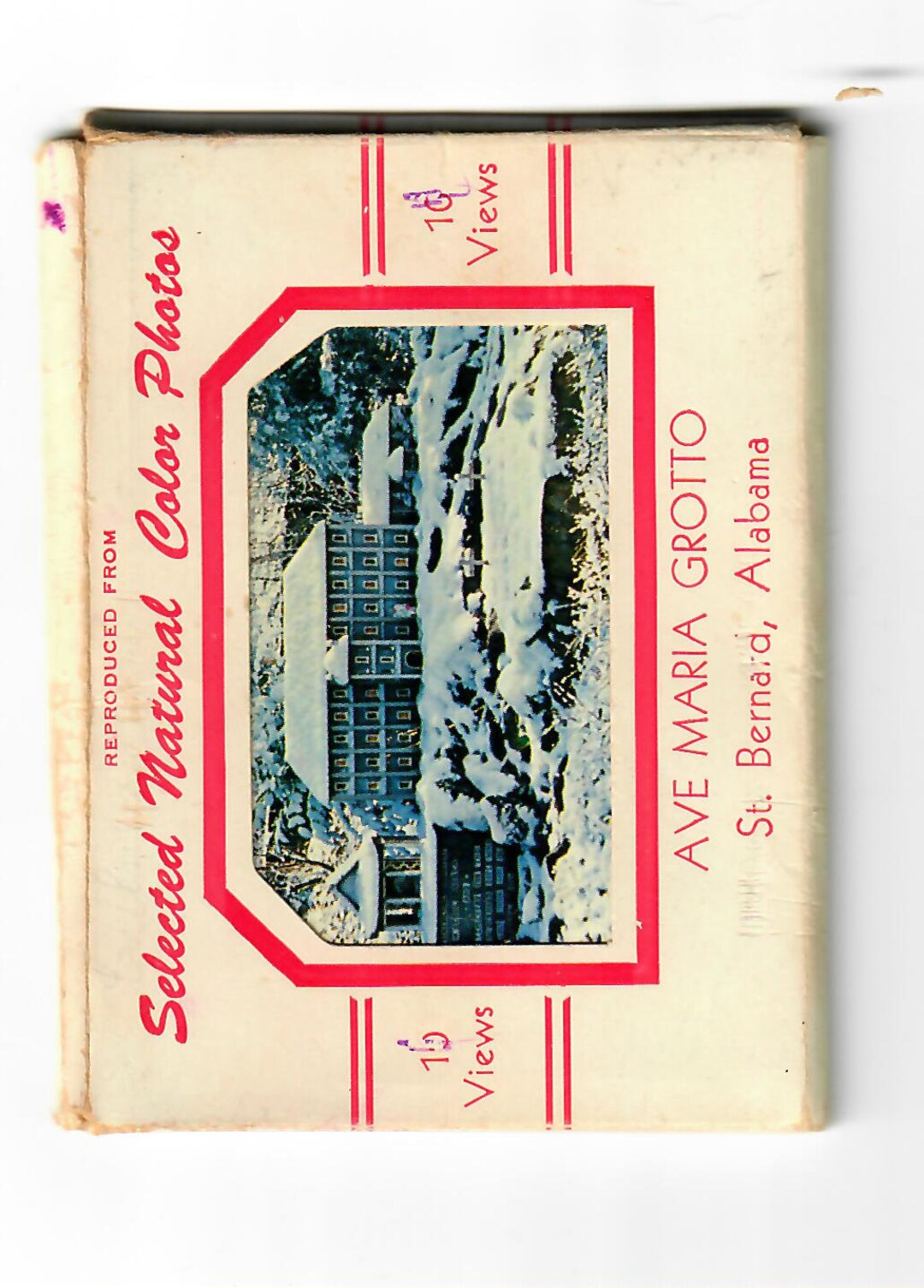 10 Colored Souvenir Views of Ave Maria Grotto St. Bernard, Alabama mini ...