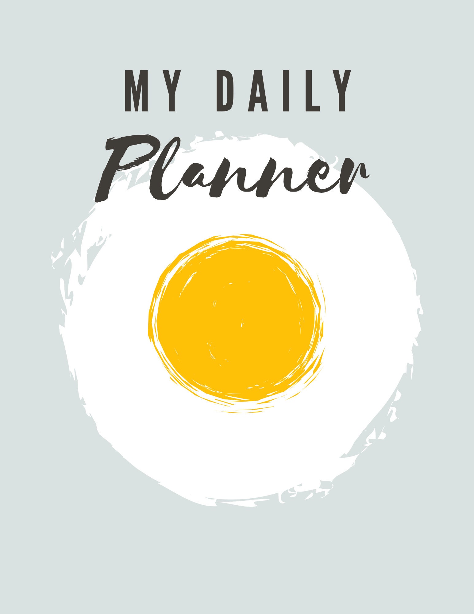 Breakfast Themed Daily Planner - Template - Etsy