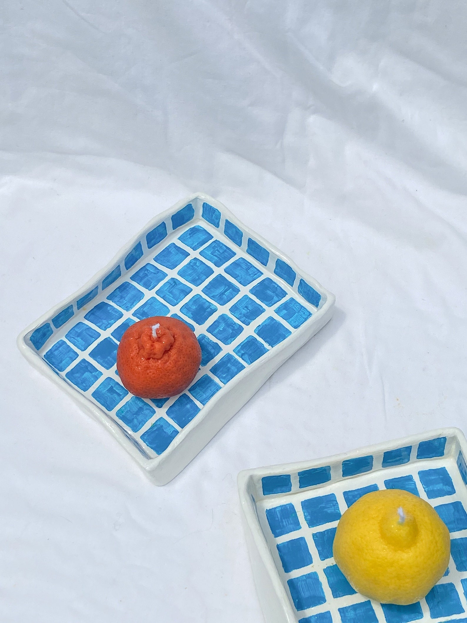 Swimming Pool Trinket Tray Unique Hand Painted Clay Display - Etsy