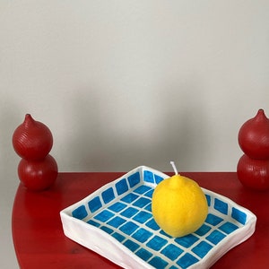 Swimming Pool Trinket Tray Unique Hand Painted Clay Display - Etsy