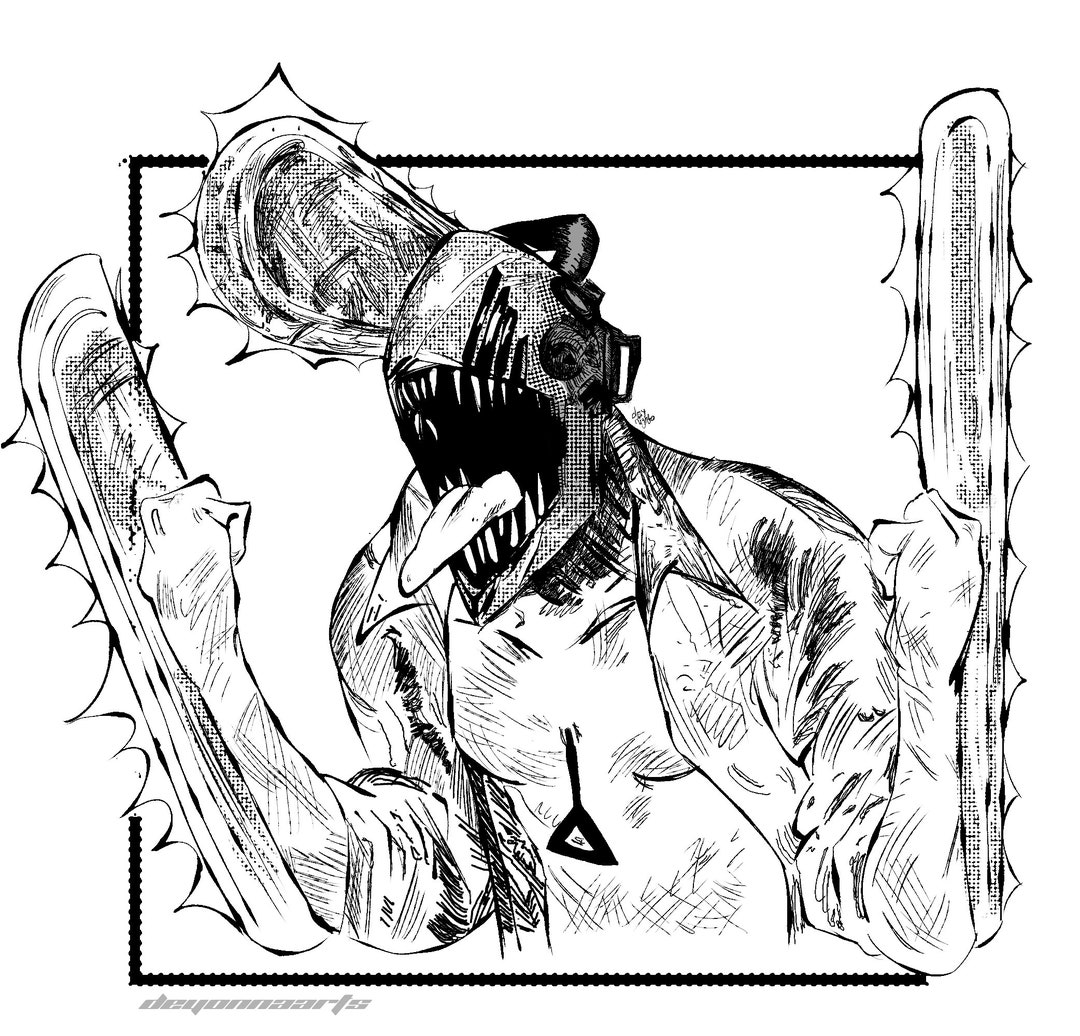 Chainsaw Man Art Print - Etsy