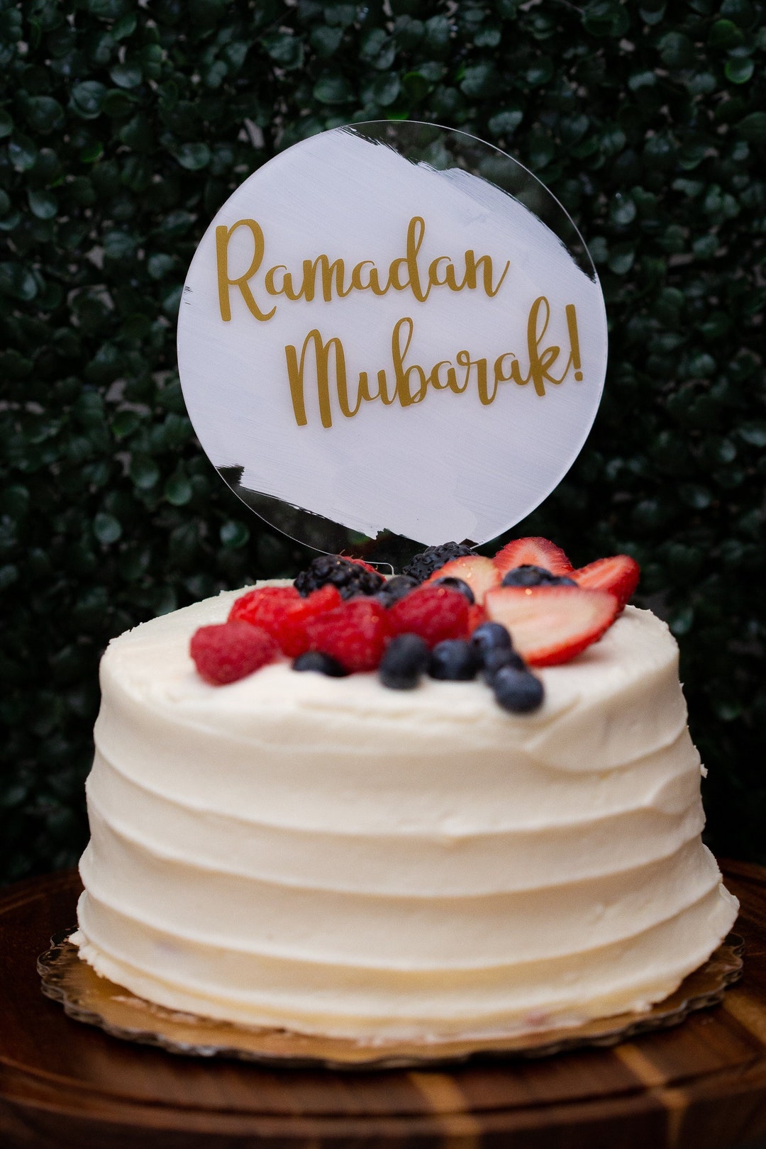Acrylic 5" Ramadan Mubarak Cake Topper, Personalized Cake Topper, Signs ...