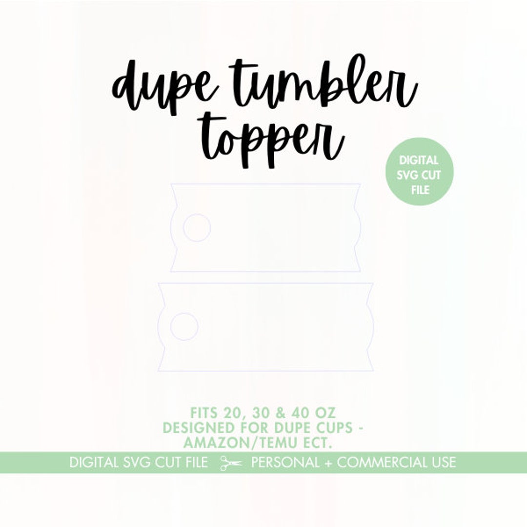SVG Digital Download DUPE 30oz 40oz Tumbler Tag, Name Tag for Tumbler ...