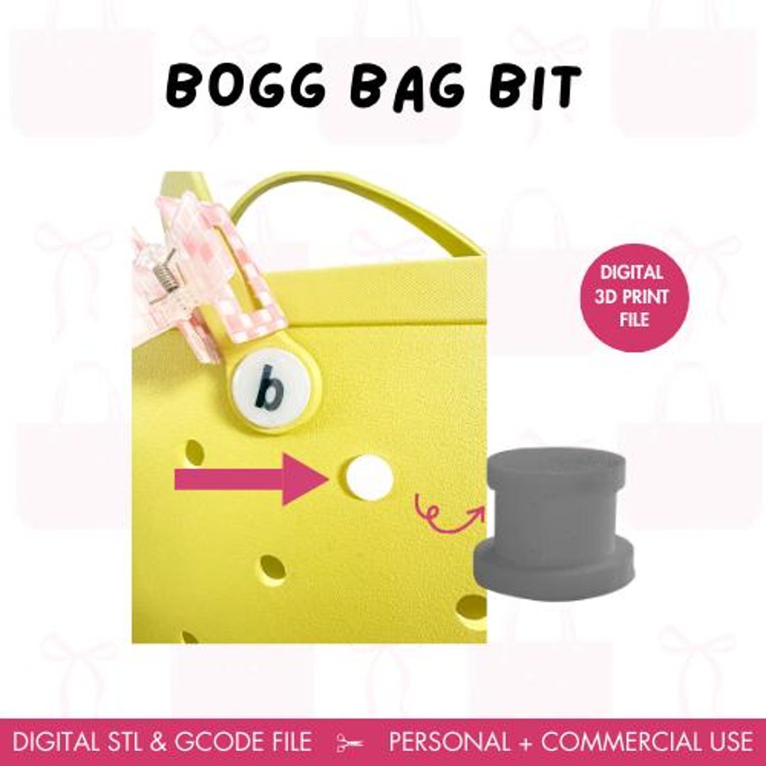 DIGITAL FILE – Bogg Bag Bit STL 3D Printing File, Charm Backer ...