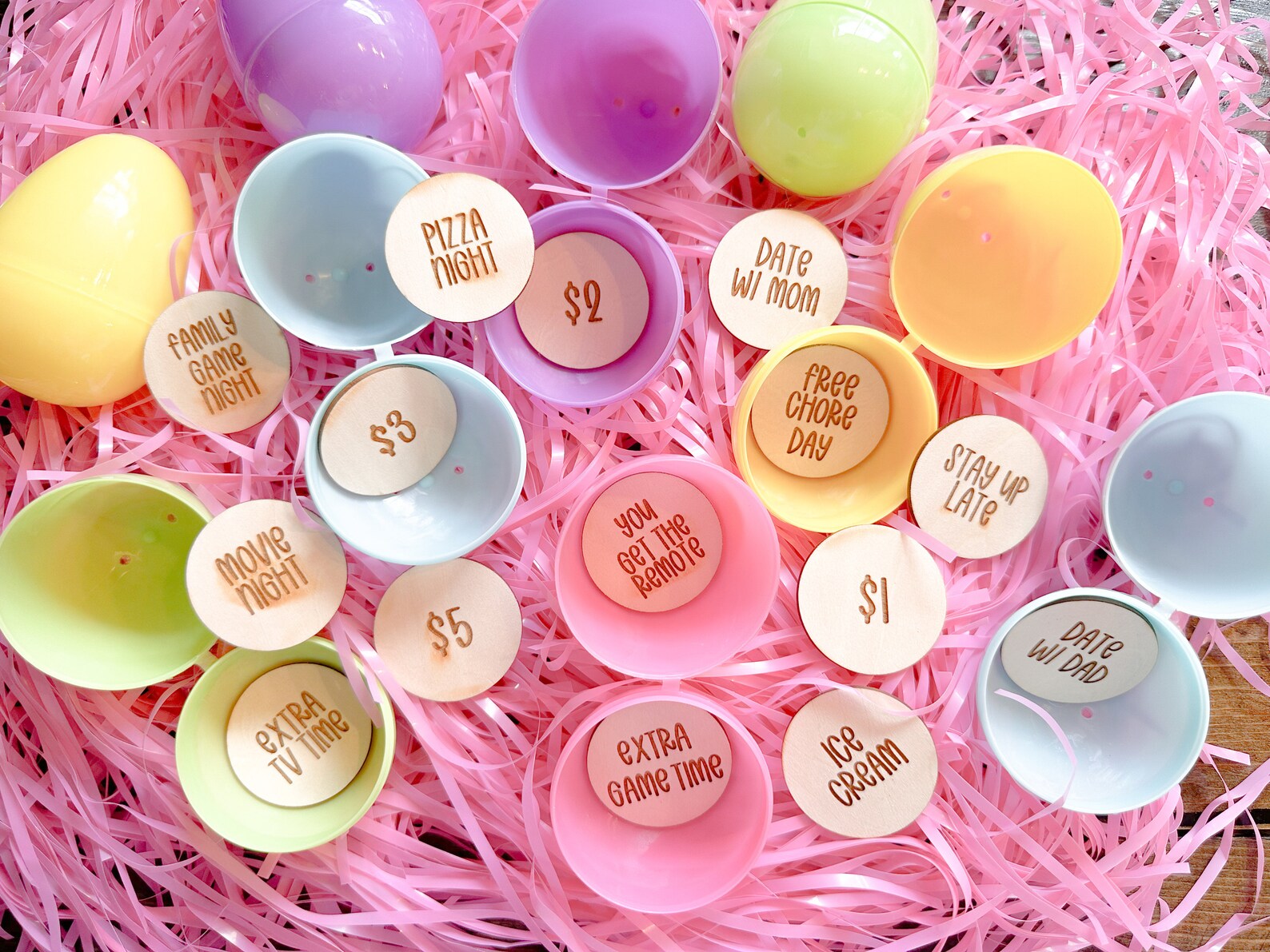 Easter Egg Hunt Tokens, Easter Bunny Tokens, Basket Fillers, Reward ...