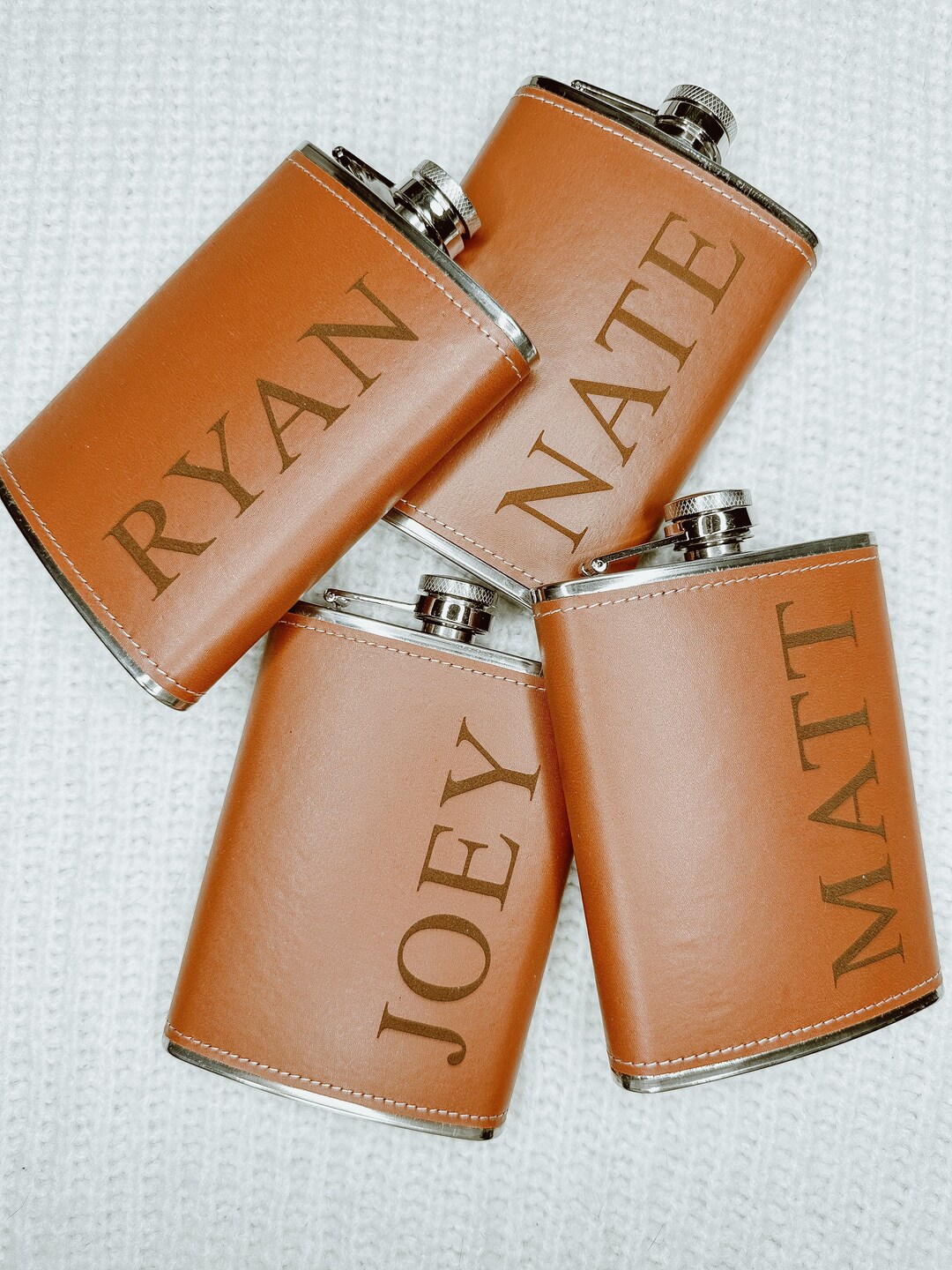 Personalized Engraved Flask for Men, Leather Flask, Flask Personalized ...