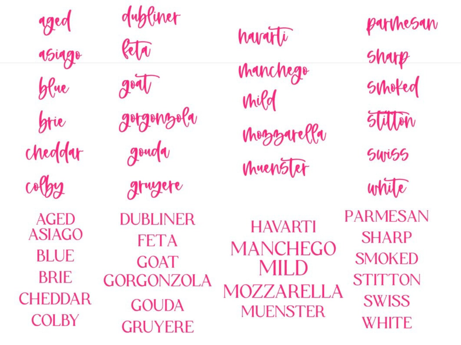 Acrylic Cheese Markers Set, Custom Round Cheese Markers, Reusable ...