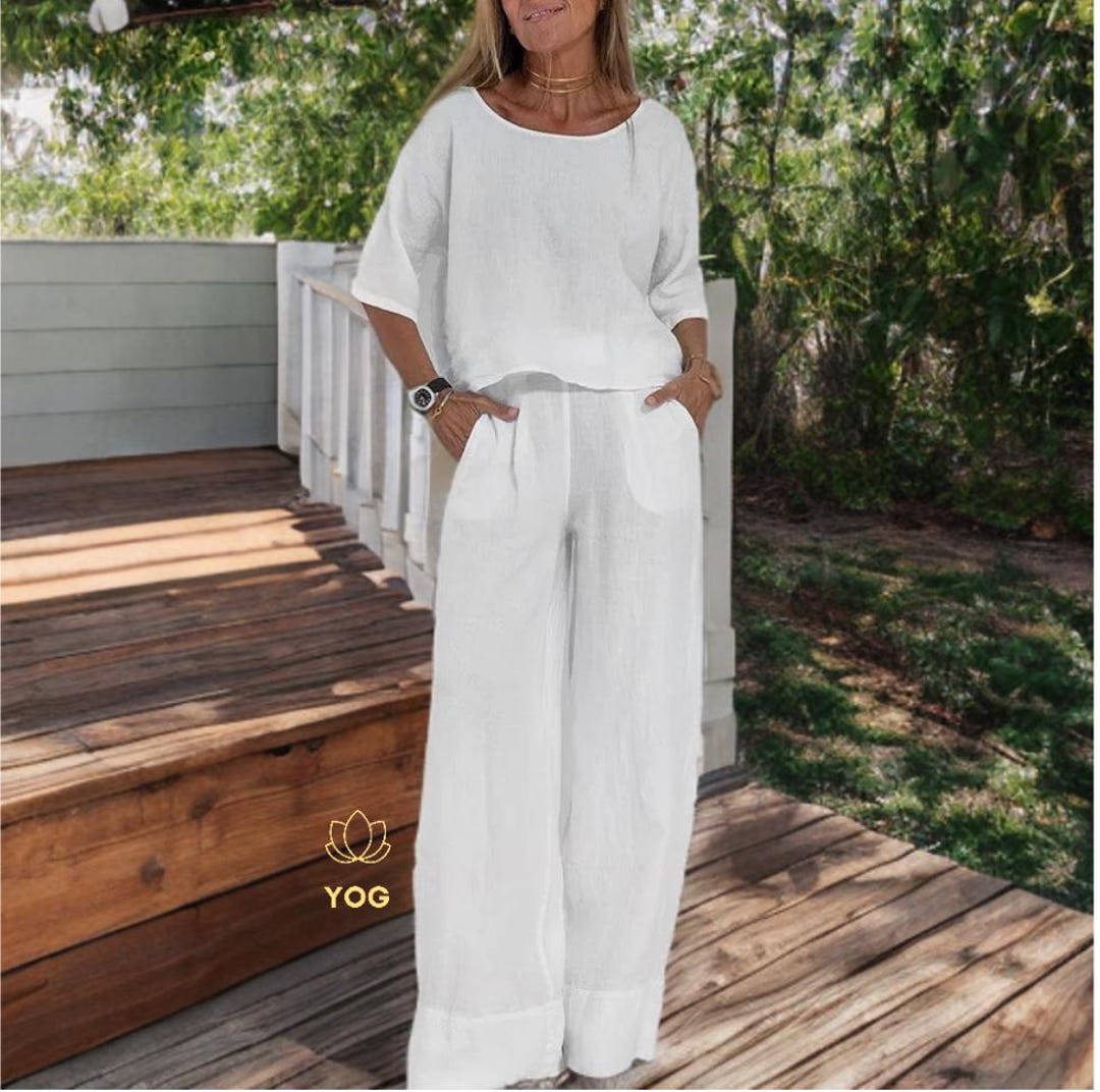 Boho Two Piece Set Womens Wear, 2 Piece Set Top and Pants, Smocked Top ...