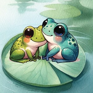 11 Cute Frog Clipart | Sublimation SVG | Watercolor Frog Pdf Jpg Png ...