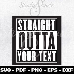 Straight Outta Art With Font SVG Png Eps Dxf Pdf Cricut, Silhouette Rap ...