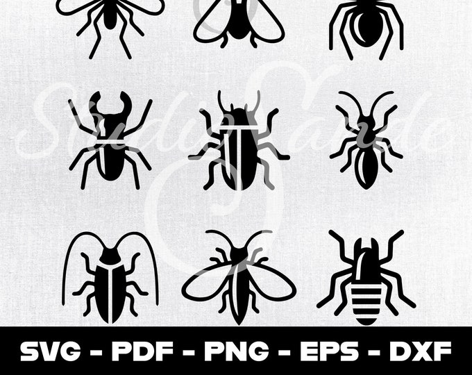 INSECT SVG Digital Download, Insect DXF, Insect Png, Bugs Svg, Bugs Dxf ...
