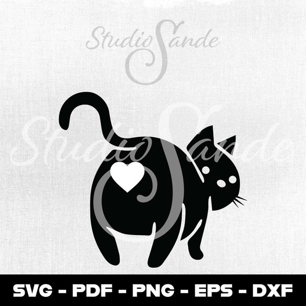 Cat Butt Svg - Etsy