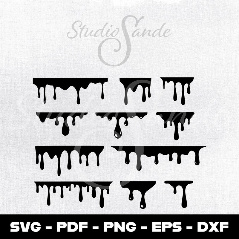 Drip Svg - Etsy