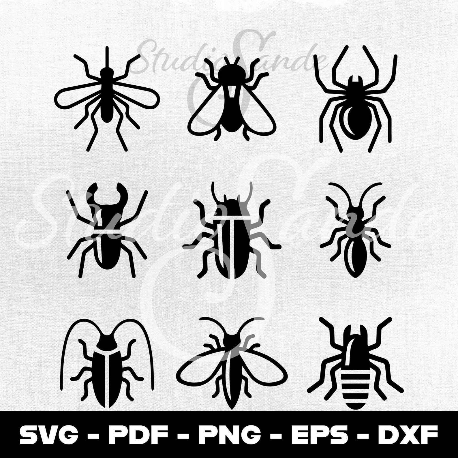 INSECT SVG Digital Download, Insect DXF, Insect Png, Bugs Svg, Bugs Dxf ...