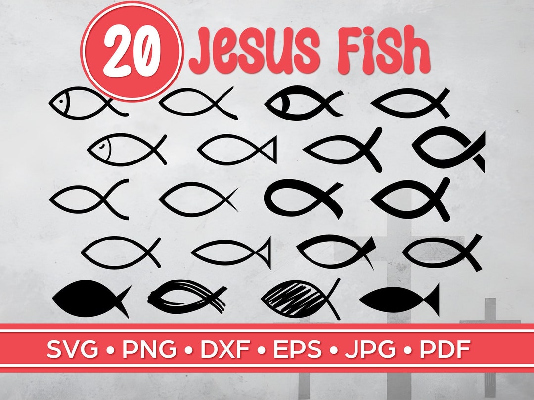Jesus Fish | Christian Svg | Commercial Use | Crucifix Svg | Jesus Svg ...