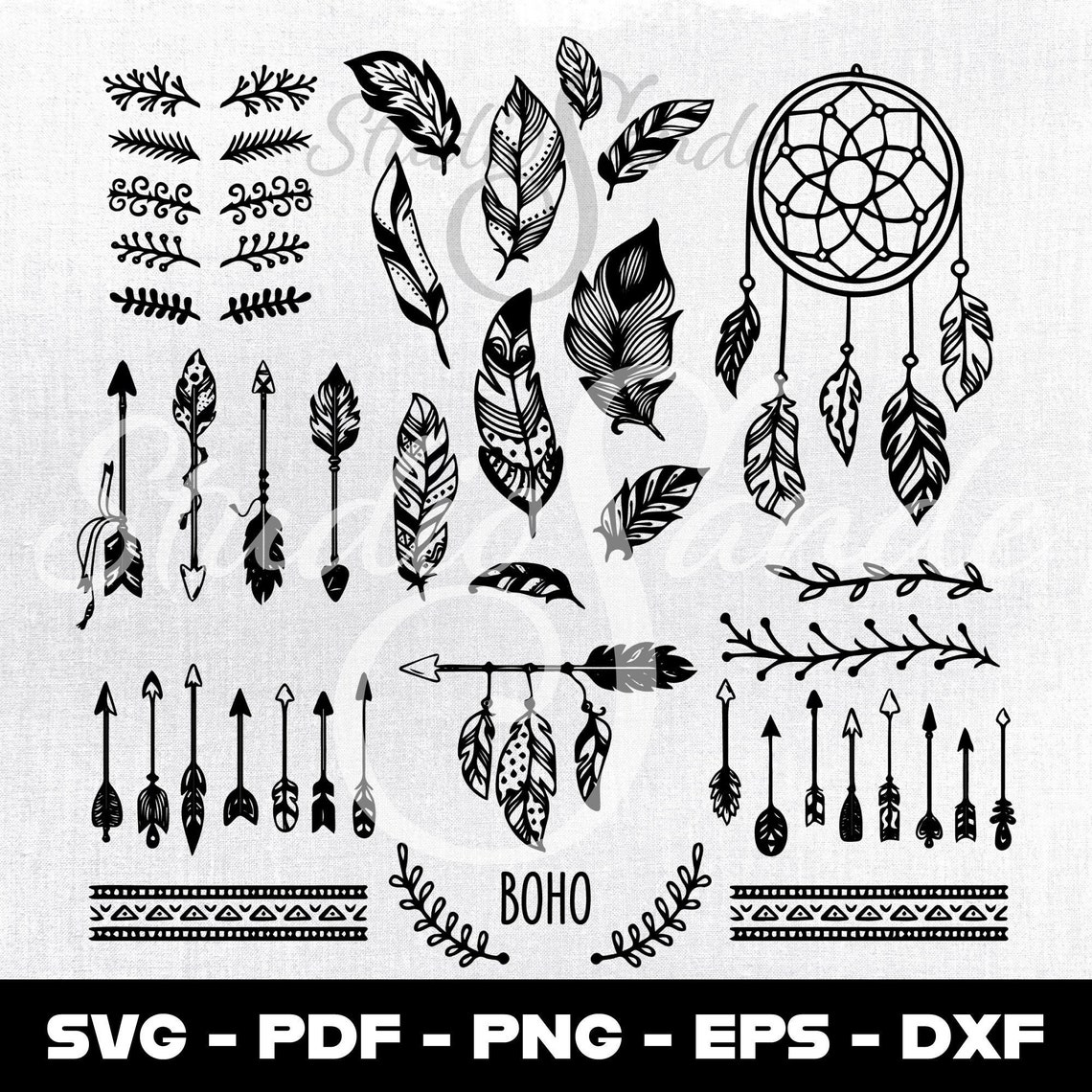 Plume SVG, SVG plumes, Clipart plume, cricut, fichiers silhouette plume ...