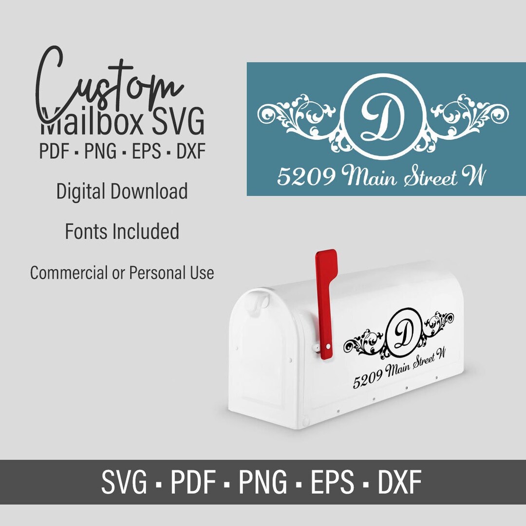 Mailbox SVG, Pdf, Png, EPS, DXF, Clip Art for Cricut Silhouette - Etsy