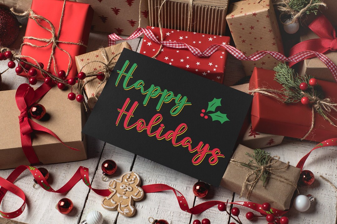Happy Holidays SVG Png Eps Dxf Pdf Cricut, Silhouette, Maker - Etsy
