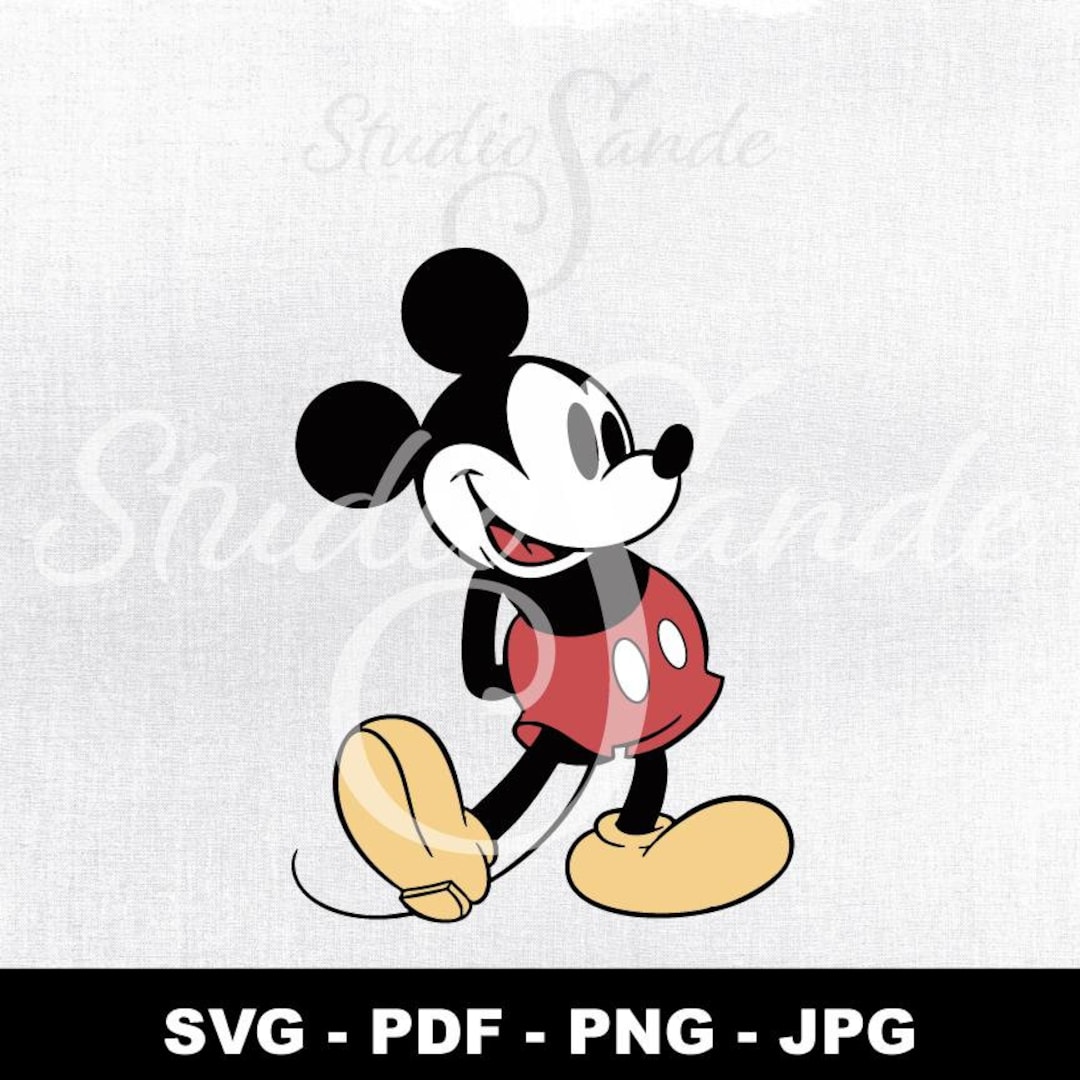 Steamboat Willie Color Mickey Mouse Disney Digital SVG Pdf Eps Dxf Png ...