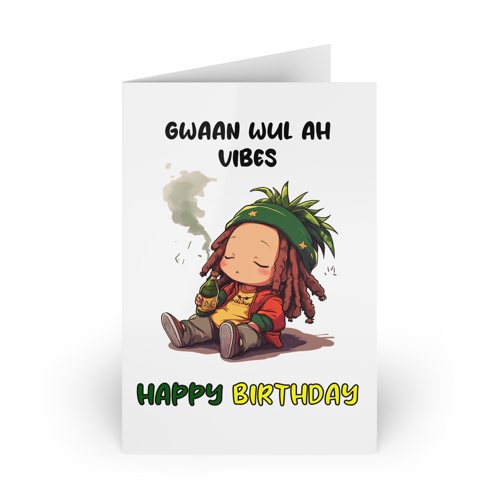 Cute Rastafarian Birthday Card, Funny Birthday Card With Rasta Baby ...