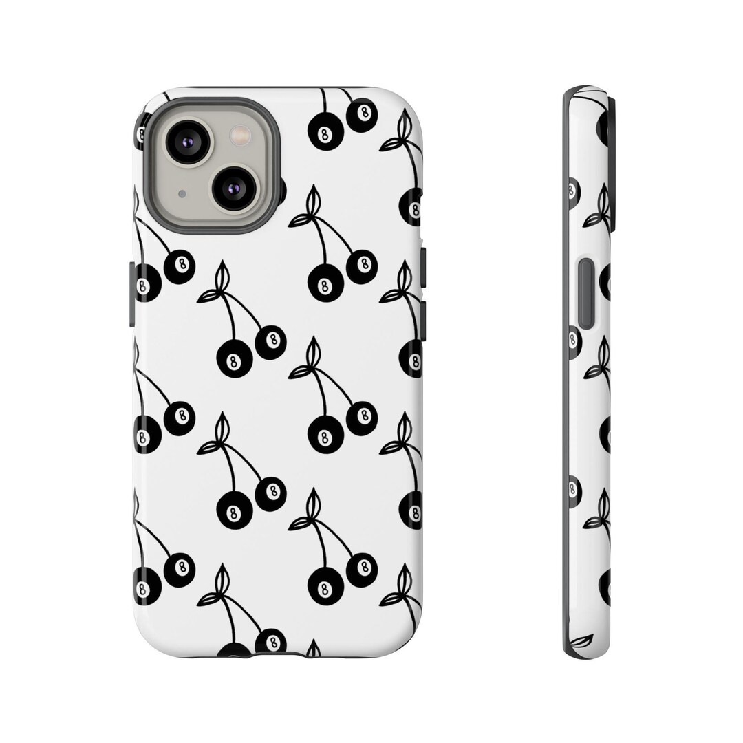 Y2K 8 Ball Cherry Phone Case: Black and White Iphone, Samsung, Pixel - Etsy