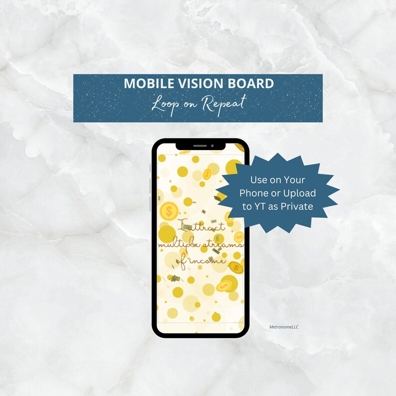 Mobile Vision Board | Instant Download | Abundance Affirmation ...