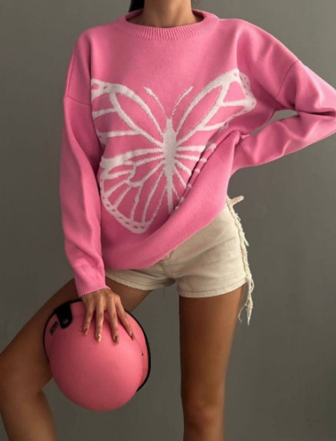 Pink Sweater, Soft Sweater, Women Sweater, Minimalist Sweater ...