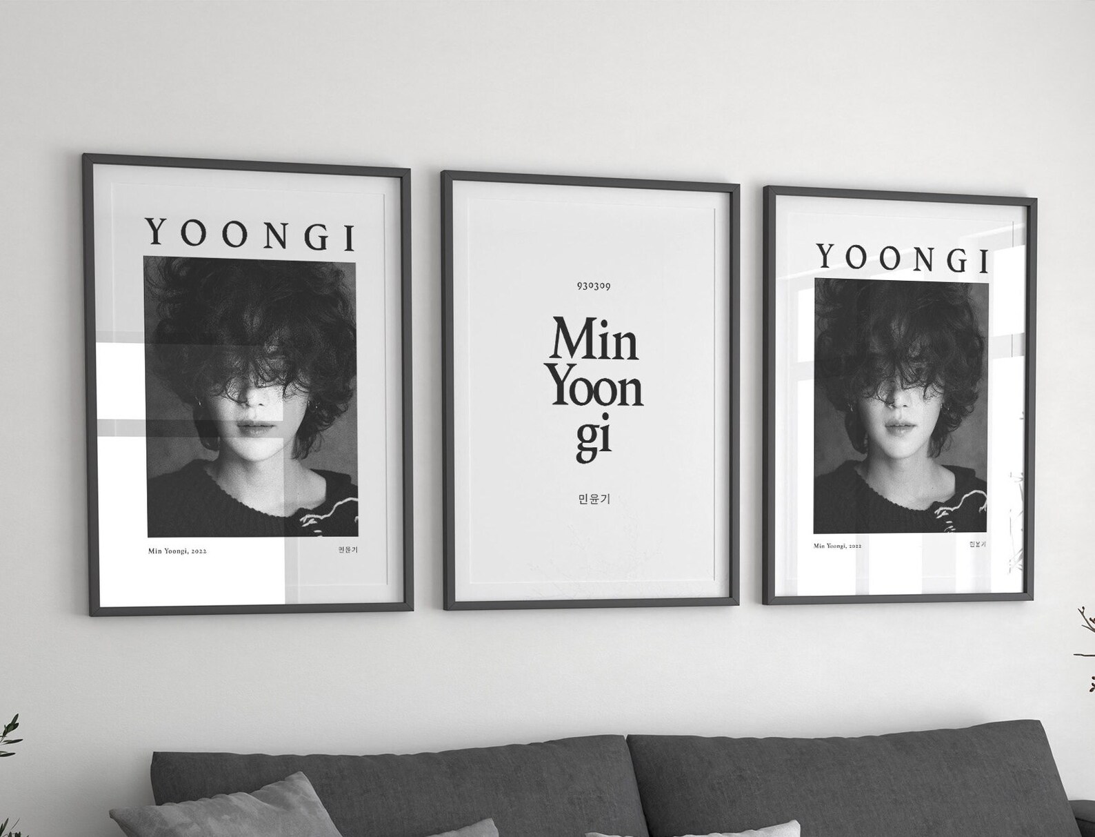 Yoongi BTS Poster Set of 3 (digital Download), SUGA Minimalist Bts ...