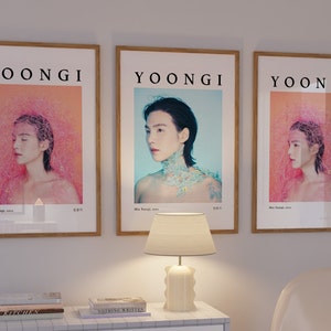 Yoongi BTS Poster Set of 3 digital Download SUGA Minimalist - Etsy