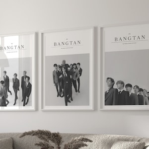 BTS Poster Set of 3 (digital Download), Aesthetic Typography BTS ...