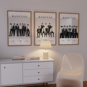 BTS Poster Set of 3 (digital Download), Minimalist Typography BTS ...