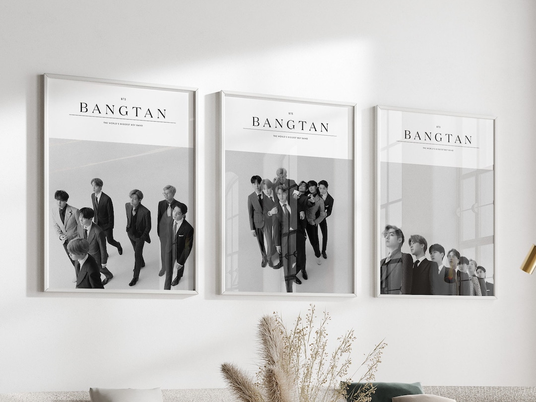 BTS Poster Set of 3 (digital Download), Aesthetic Typography BTS ...